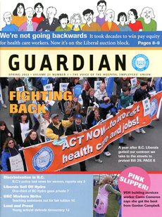 Guardian: Spring 2003 | Hospital Employees' Union